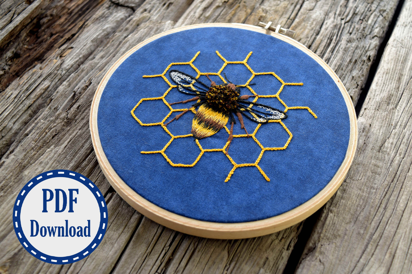 Busy Bee Hand Embroidery Pattern – Broiderie Stitch